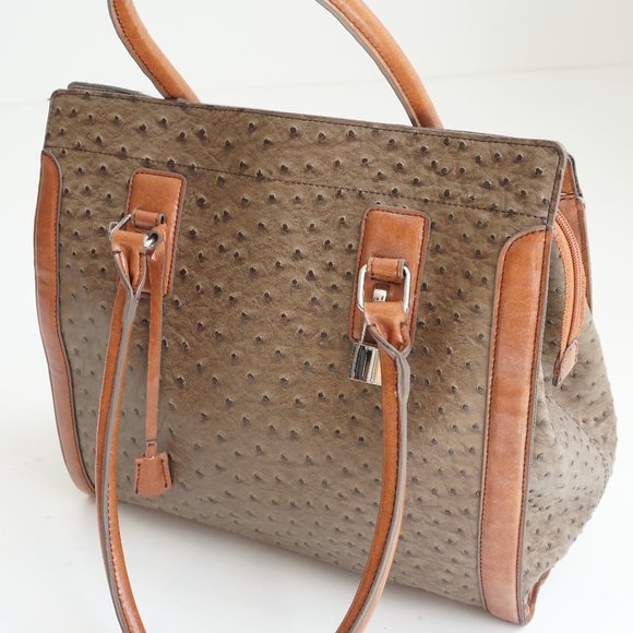 Bags | Large Brown Faux Animal Skin Tote Purse | Poshmark